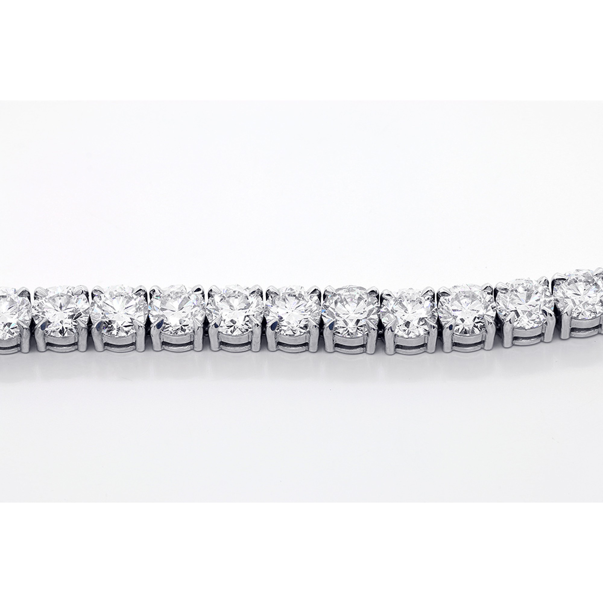 Round Cut Diamond Tennis Bracelet Set in 14K White Gold,Cheap Diamond ...